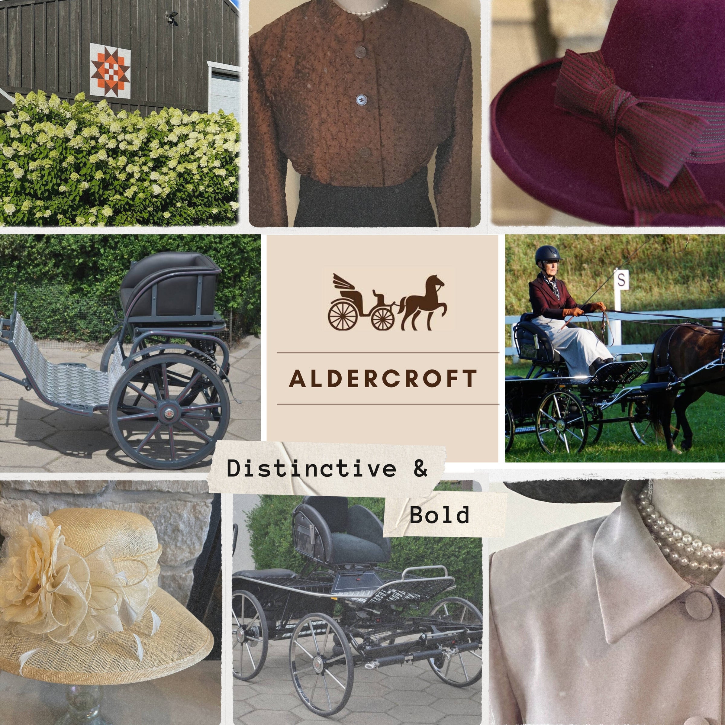 Aldercroft sells carriage driving hats, aprons, jackets and carriages ...